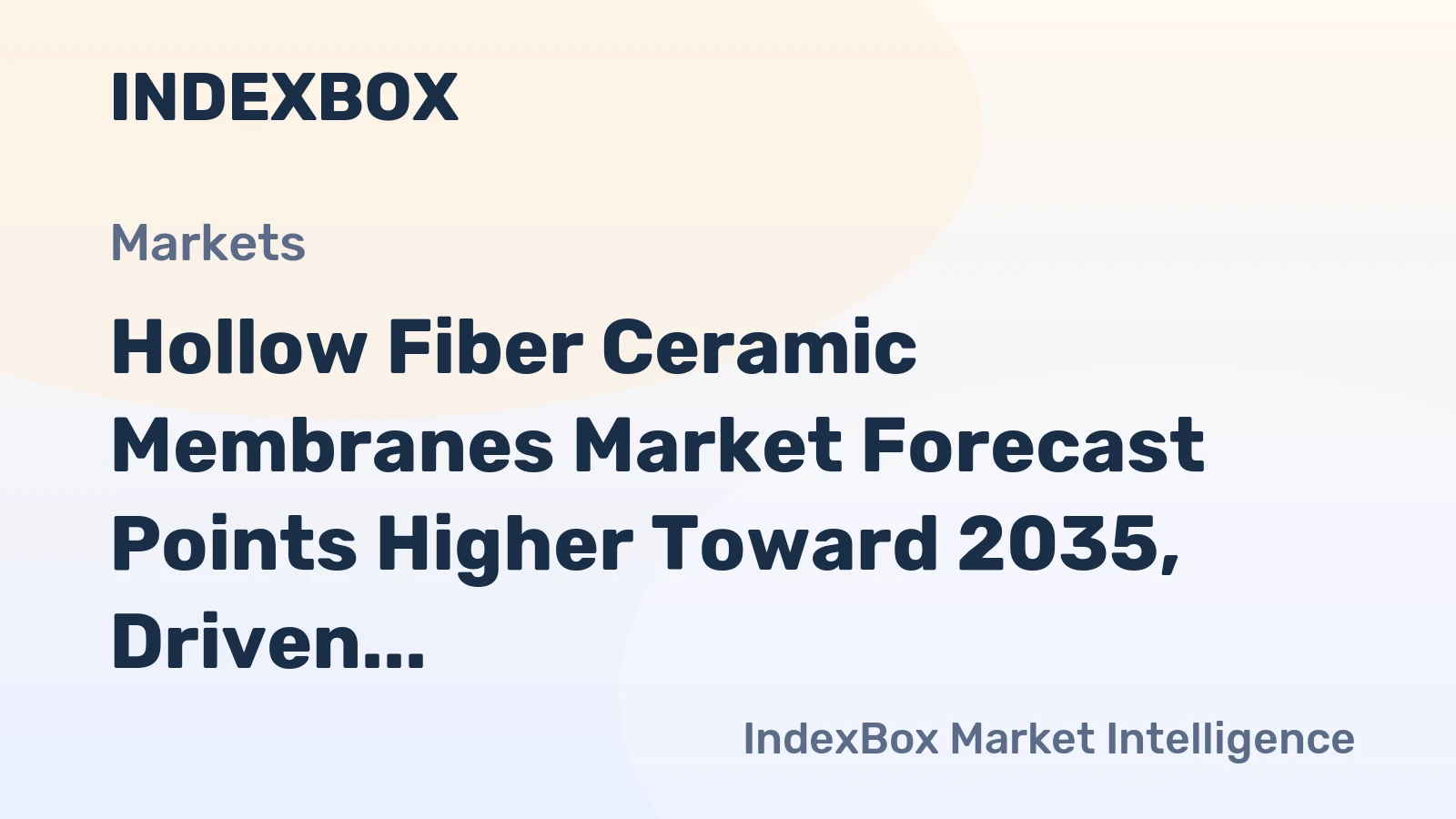 Hollow Fiber Ceramic Membranes Market Forecast Points Higher Toward 2035, Driven by Industrial Water Scarcity
