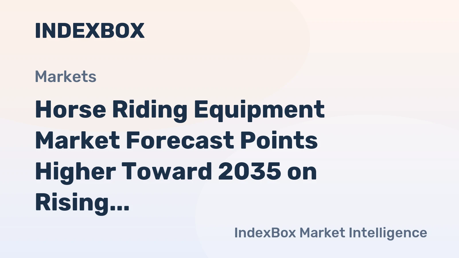 Horse Riding Equipment Market Forecast Points Higher Toward 2035 on Rising Global Equestrian Participation