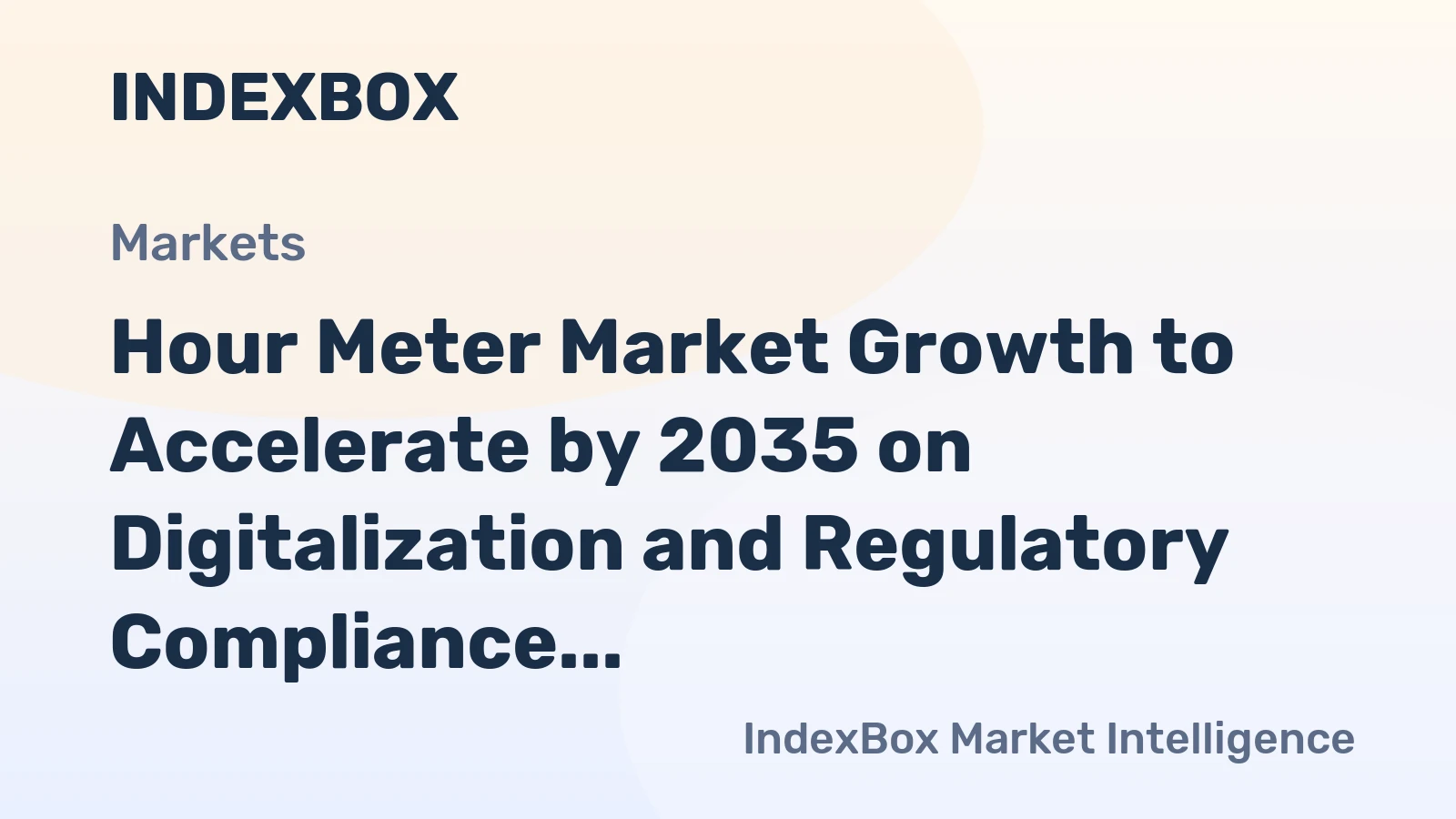 Hour Meter Market Growth to Accelerate by 2035 on Digitalization and Regulatory Compliance Demands