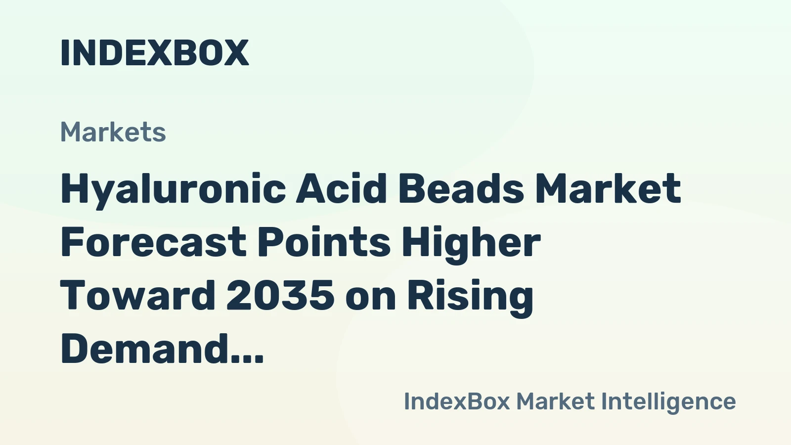 Hyaluronic Acid Beads Market Forecast Points Higher Toward 2035 on Rising Demand for Minimally Invasive Aesthetic Procedures