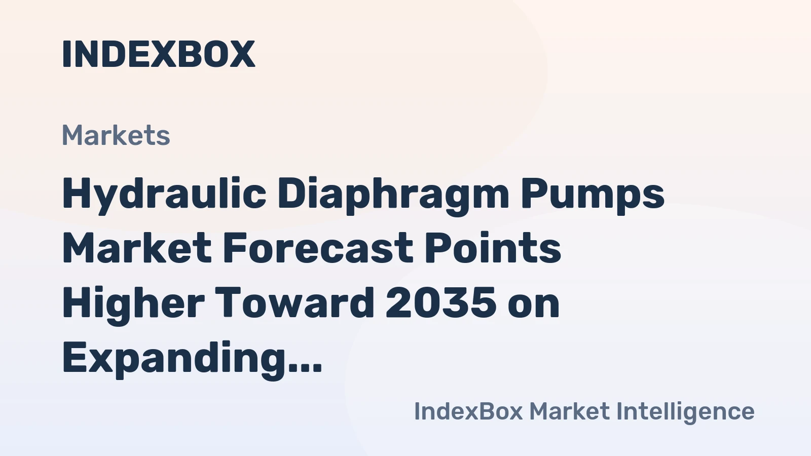 Hydraulic Diaphragm Pumps Market Forecast Points Higher Toward 2035 on Expanding Chemical and Mining Demand