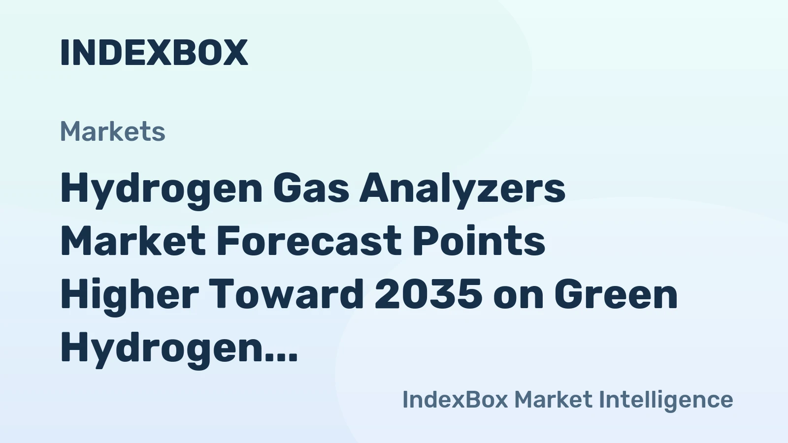 Hydrogen Gas Analyzers Market Forecast Points Higher Toward 2035 on Green Hydrogen Infrastructure Buildout