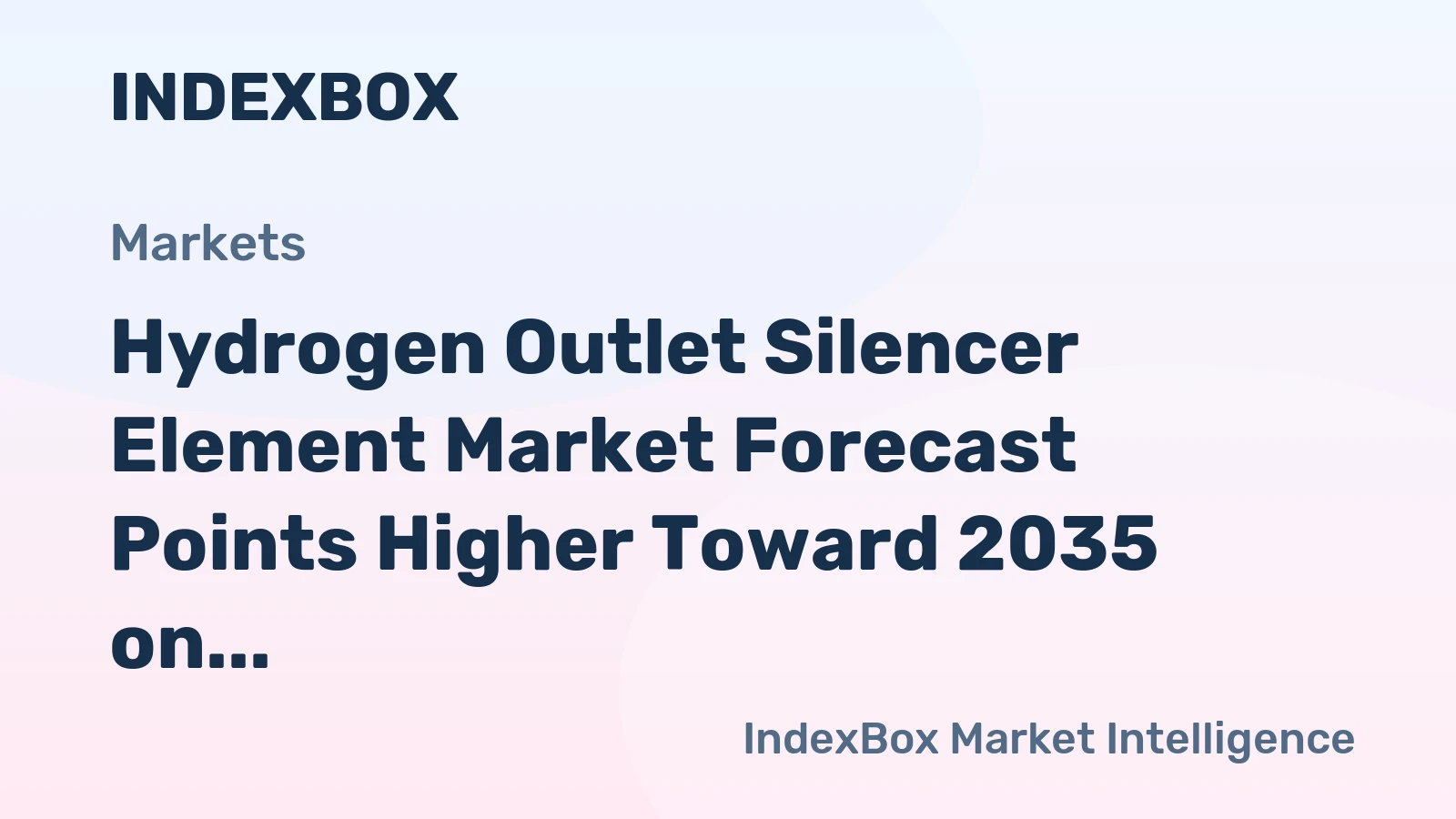 Hydrogen Outlet Silencer Element Market Forecast Points Higher Toward 2035 on Green Hydrogen Infrastructure Expansion
