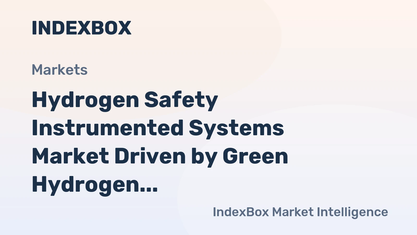 Hydrogen Safety Instrumented Systems Market Driven by Green Hydrogen Production Investment to 2035