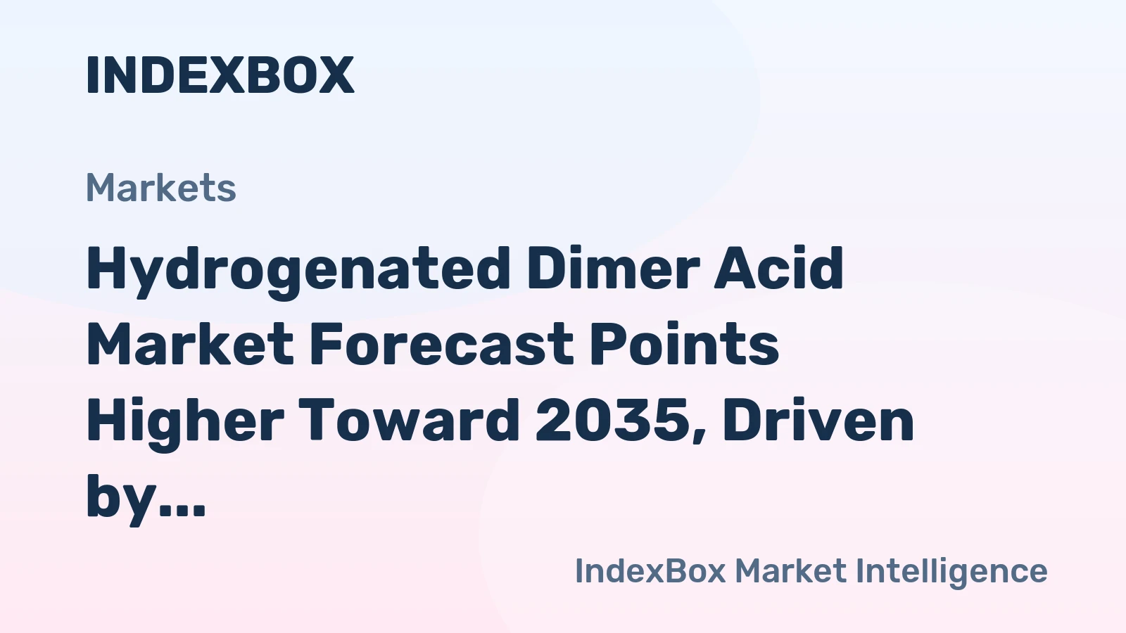 Hydrogenated Dimer Acid Market Forecast Points Higher Toward 2035, Driven by Polyamide Resin Demand