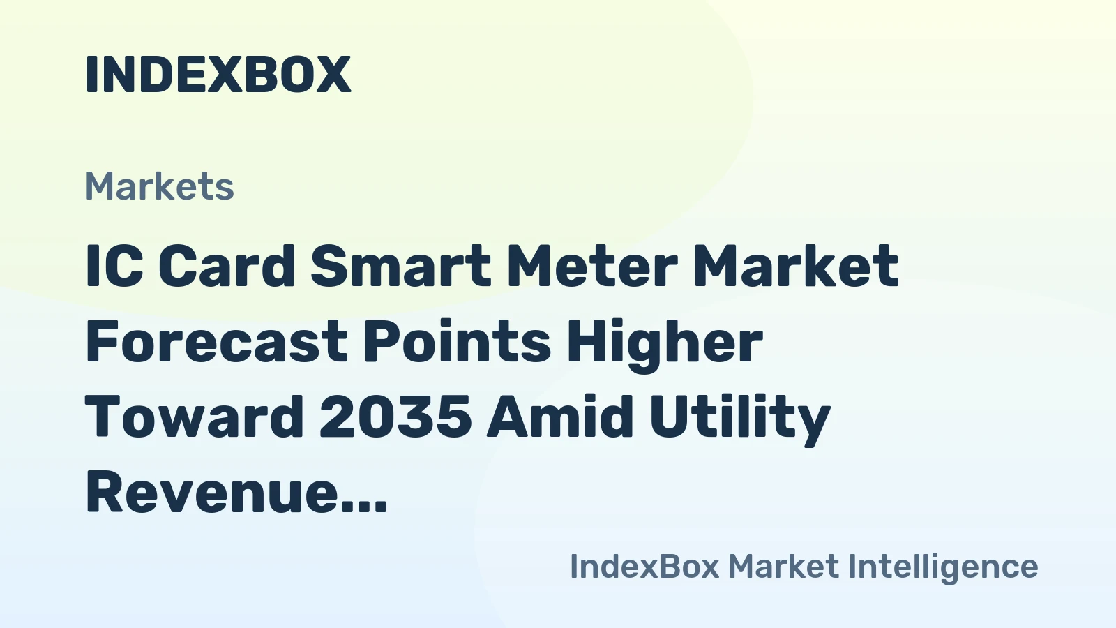 IC Card Smart Meter Market Forecast Points Higher Toward 2035 Amid Utility Revenue Assurance and Grid Electrification