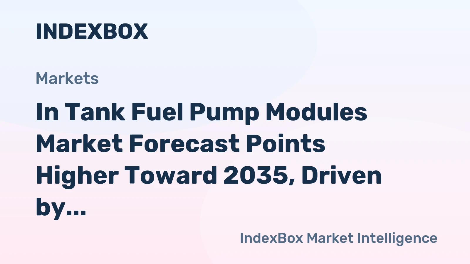 In Tank Fuel Pump Modules Market Forecast Points Higher Toward 2035, Driven by Vehicle Parc Aging