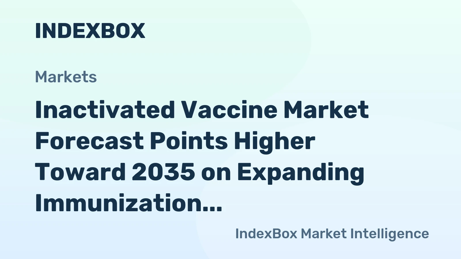 Inactivated Vaccine Market Forecast Points Higher Toward 2035 on Expanding Immunization Programs