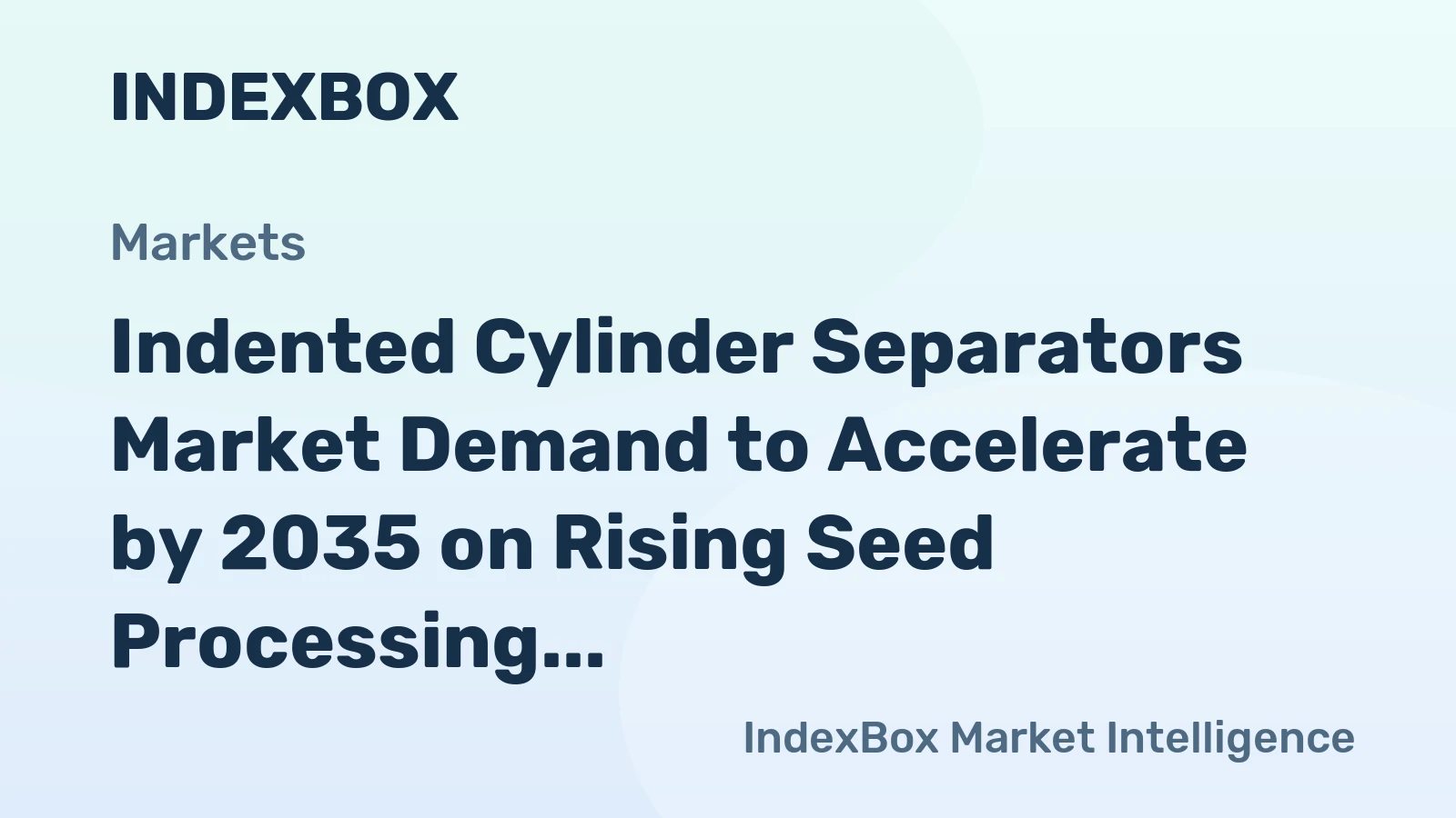 Indented Cylinder Separators Market Demand to Accelerate by 2035 on Rising Seed Processing Automation and Quality Compliance Mandates