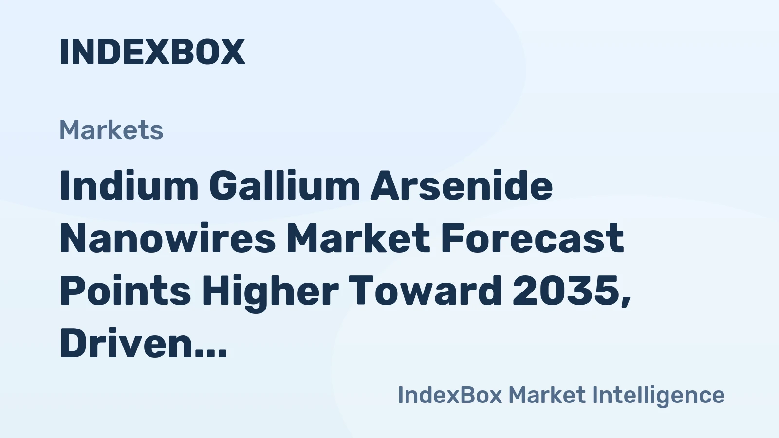 Indium Gallium Arsenide Nanowires Market Forecast Points Higher Toward 2035, Driven by Quantum Computing Demand