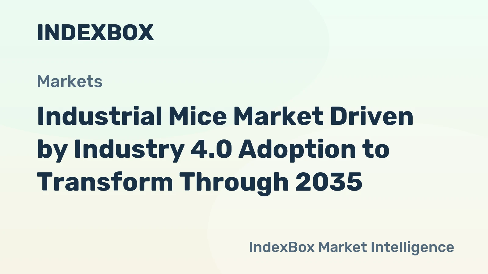 Industrial Mice Market Driven by Industry 4.0 Adoption to Transform Through 2035