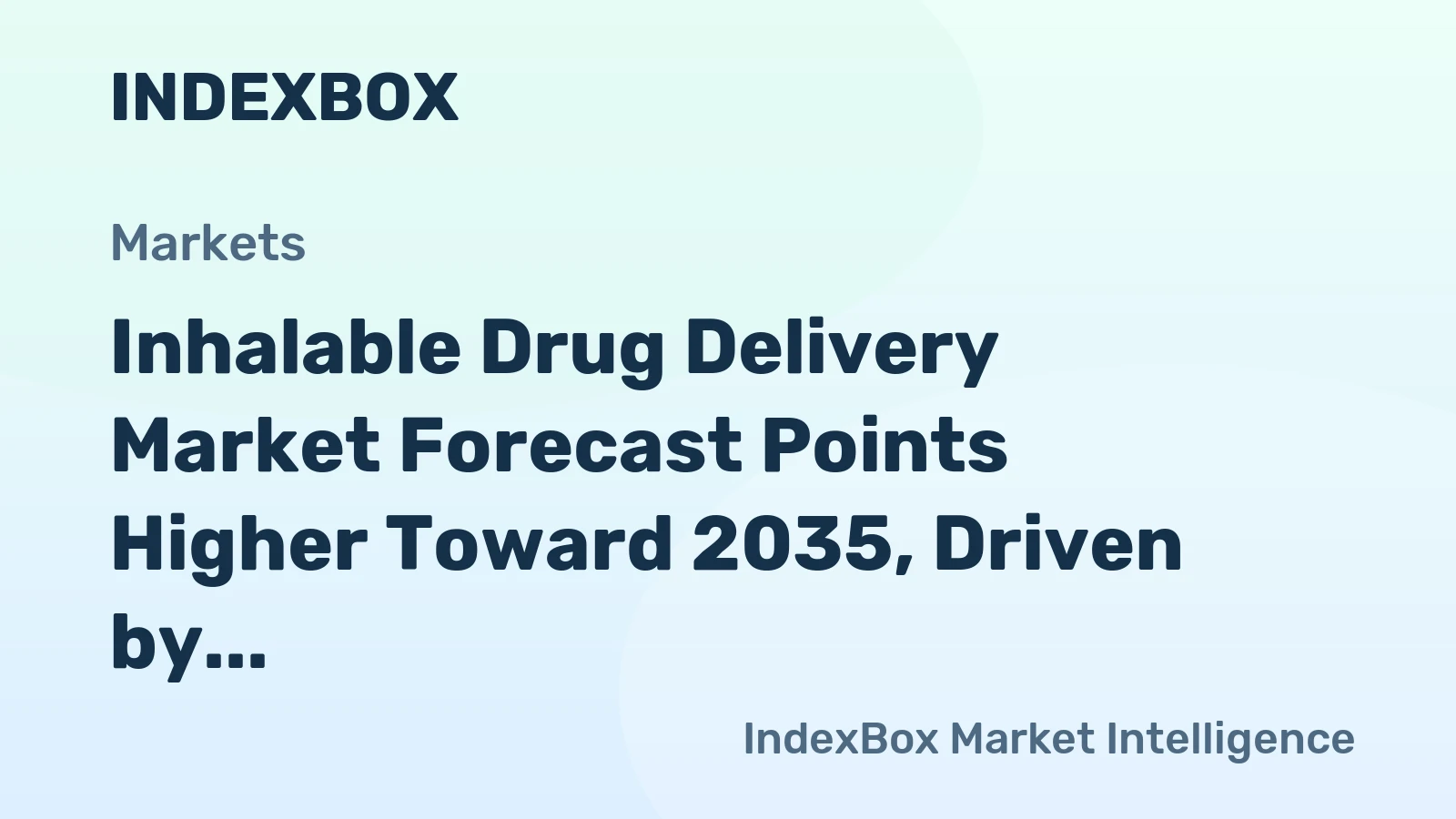 Inhalable Drug Delivery Market Forecast Points Higher Toward 2035, Driven by Biologics Demand