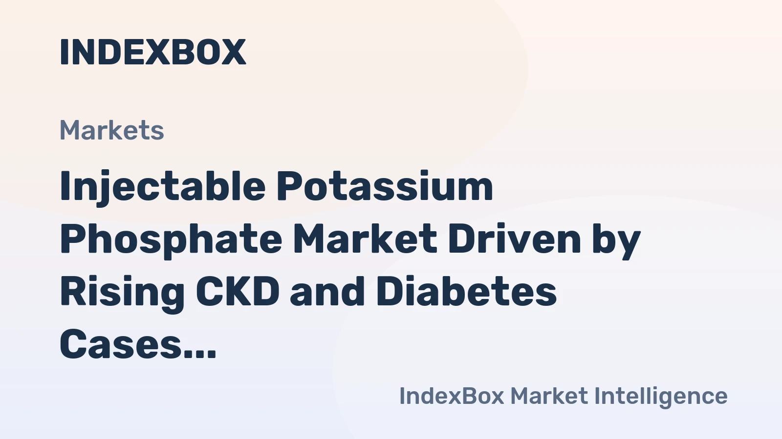 Injectable Potassium Phosphate Market Driven by Rising CKD and Diabetes Cases to 2035