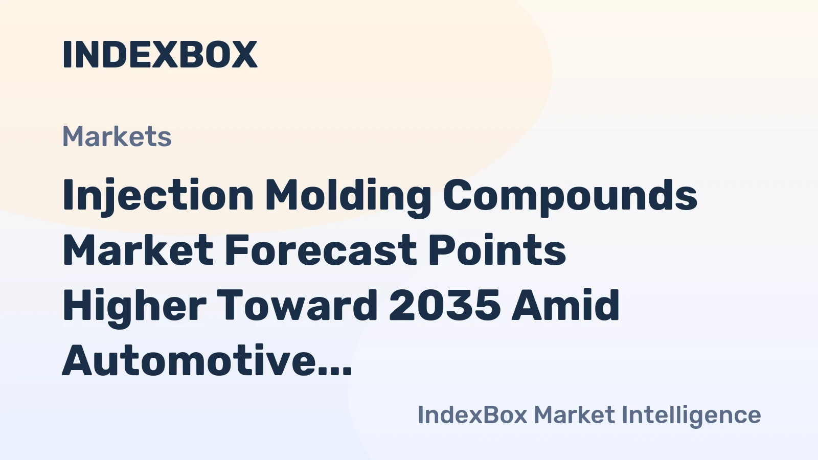 Injection Molding Compounds Market Forecast Points Higher Toward 2035 Amid Automotive Lightweighting Push