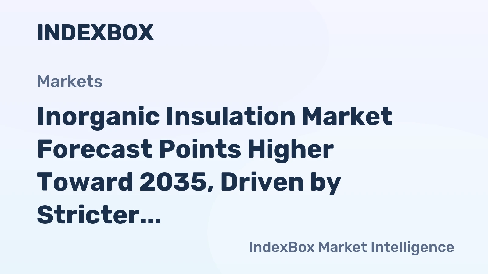 Inorganic Insulation Market Forecast Points Higher Toward 2035, Driven by Stricter Fire Safety Codes