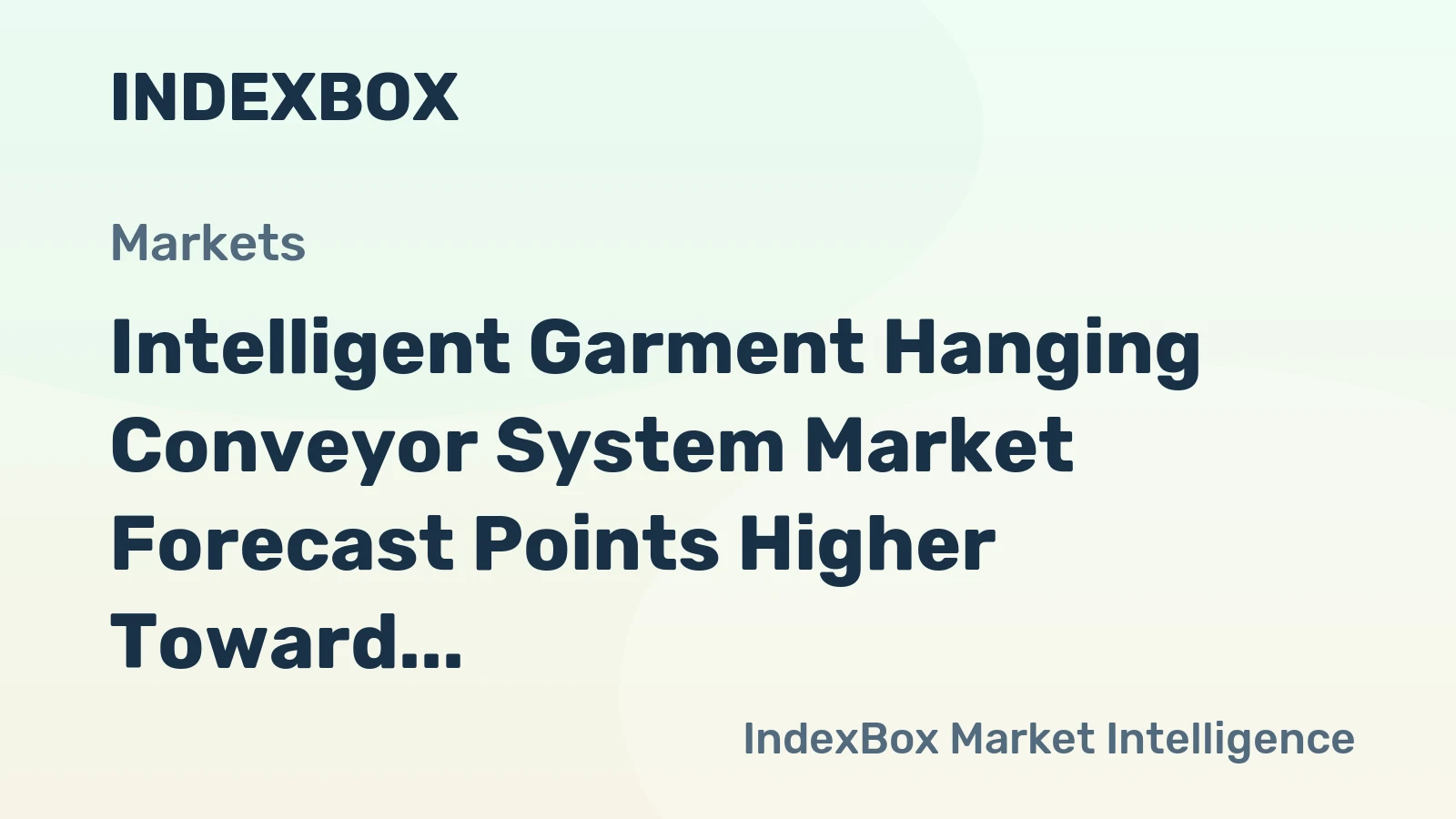 Intelligent Garment Hanging Conveyor System Market Forecast Points Higher Toward 2035