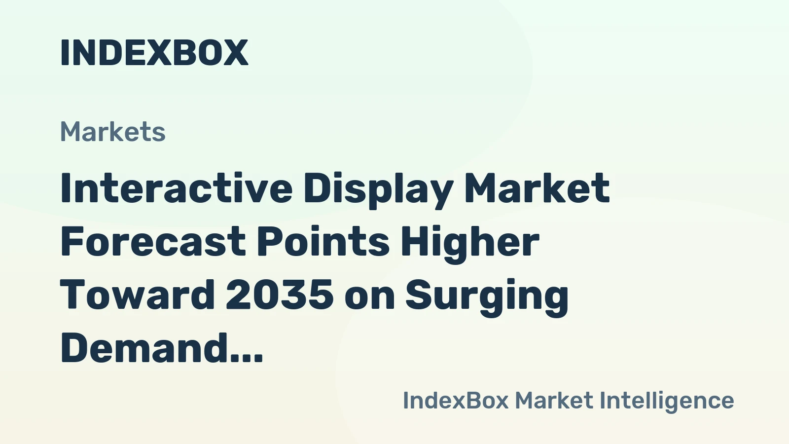 Interactive Display Market Forecast Points Higher Toward 2035 on Surging Demand for Smart Collaboration