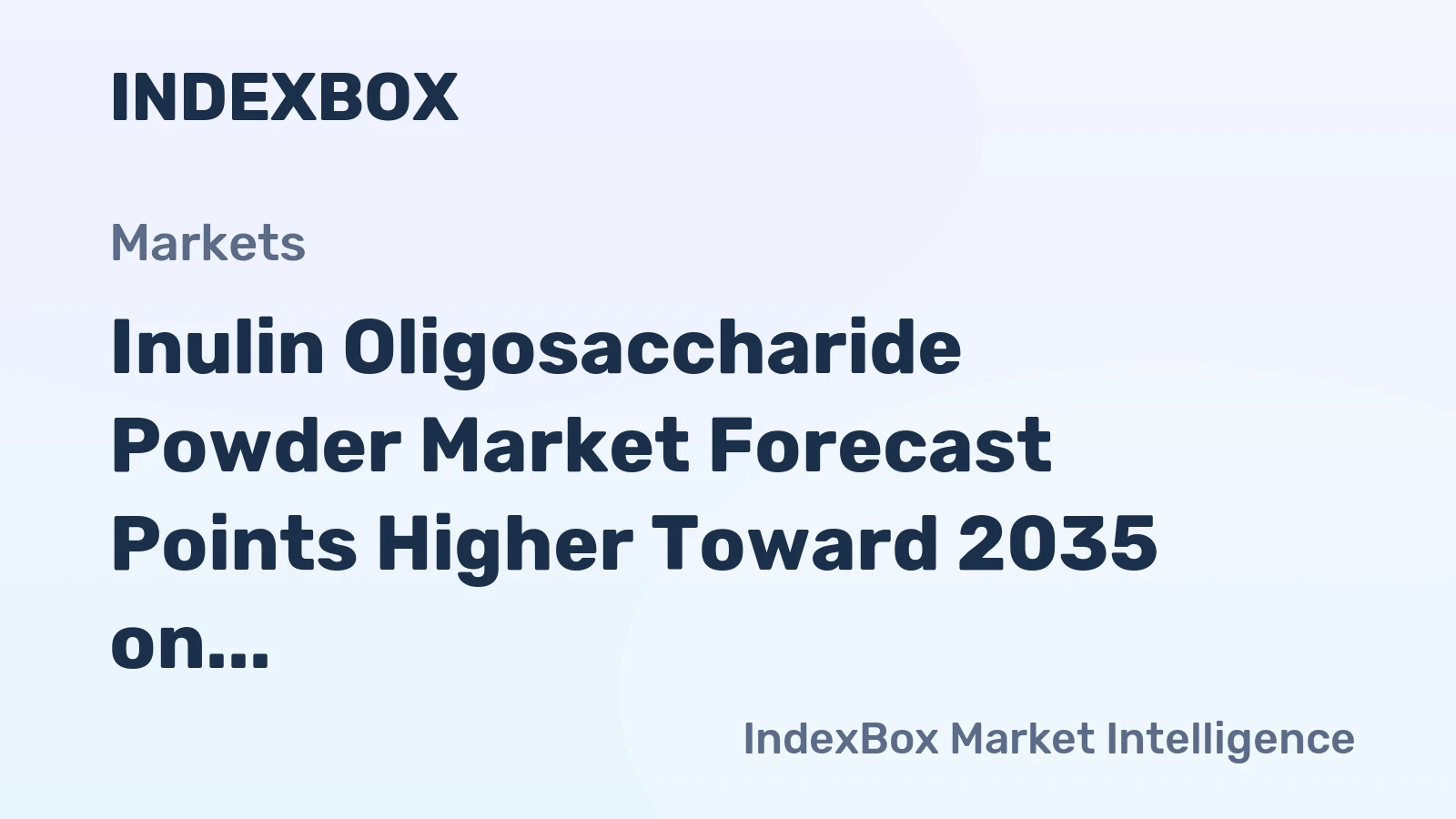 Inulin Oligosaccharide Powder Market Forecast Points Higher Toward 2035 on Clean-Label Reformulations