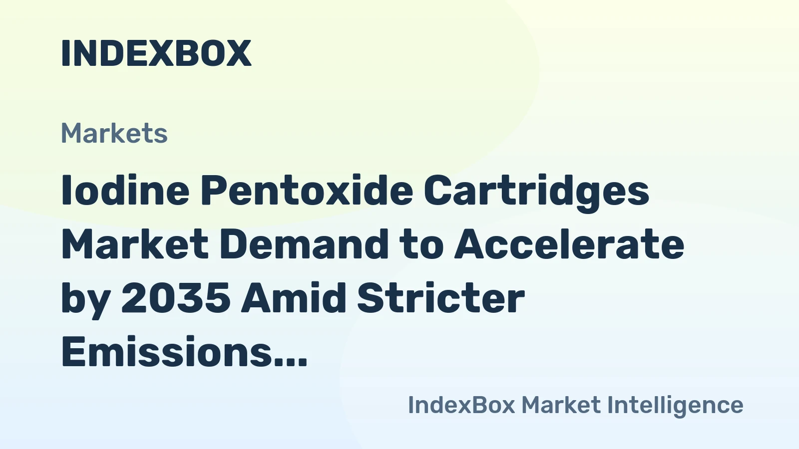 Iodine Pentoxide Cartridges Market Demand to Accelerate by 2035 Amid Stricter Emissions Monitoring Rules