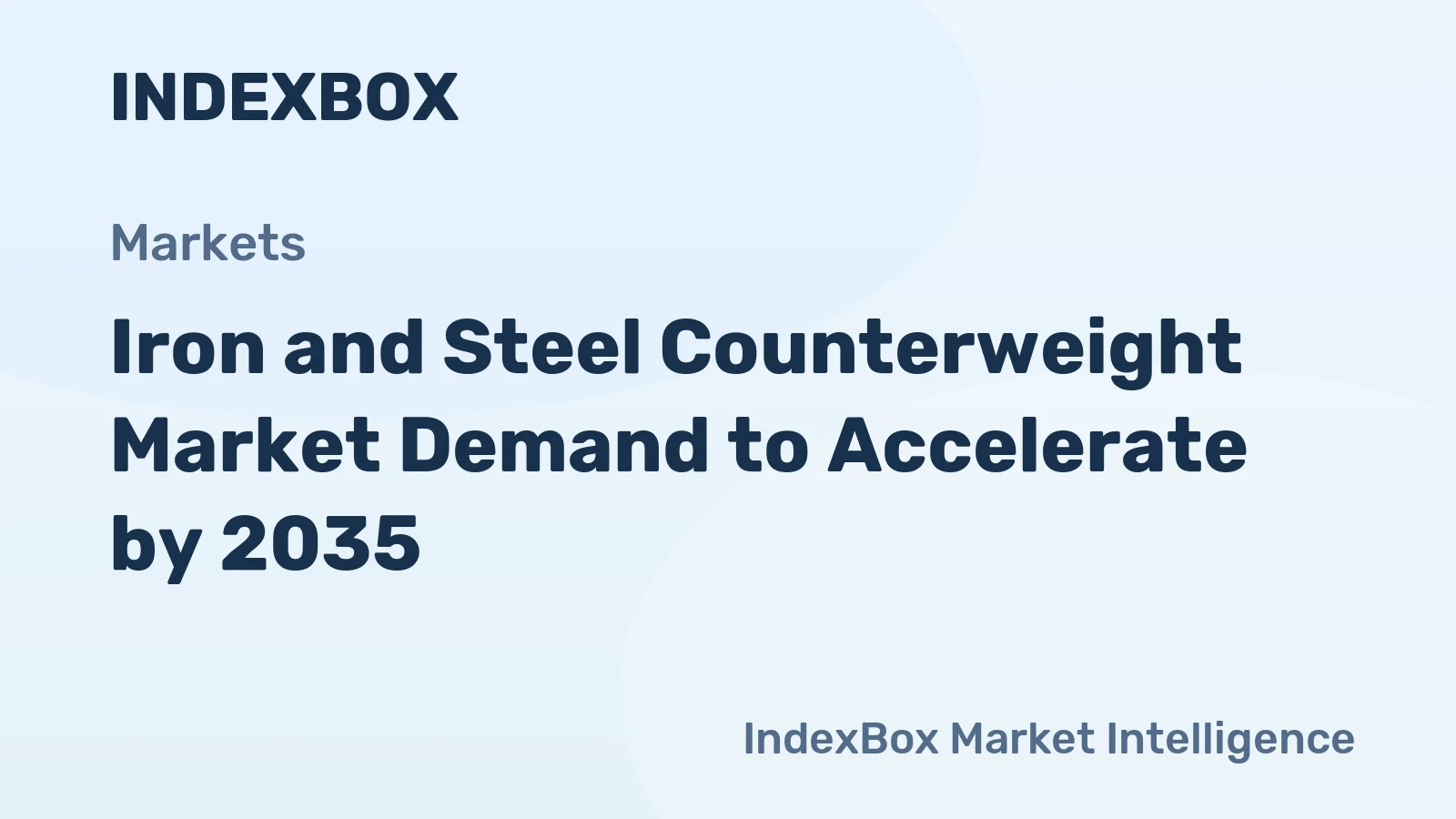Iron and Steel Counterweight Market Demand to Accelerate by 2035, Driven by Global Infrastructure and Energy Transition