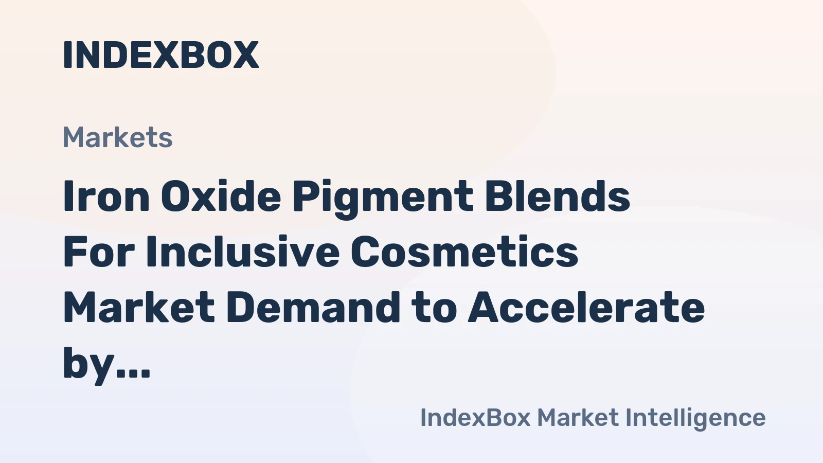Iron Oxide Pigment Blends for Inclusive Cosmetics Market Demand to Accelerate by 2035, Driven by Shade-Matching Technology