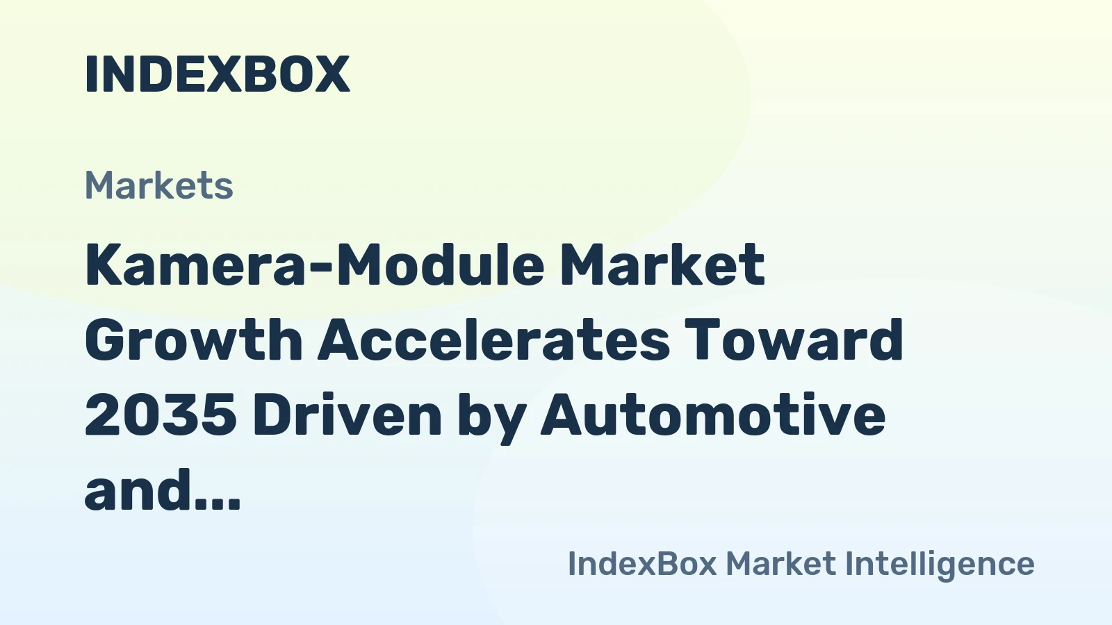 Kamera-Module Market Growth Accelerates Toward 2035 Driven by Automotive and Industrial Imaging Demand