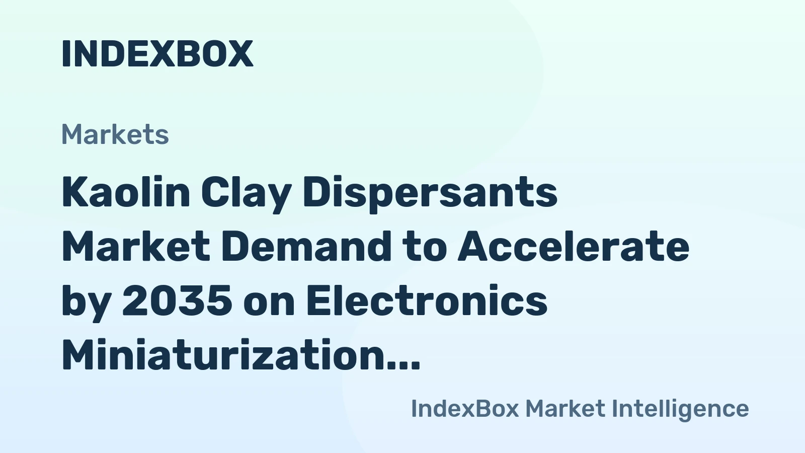 Kaolin Clay Dispersants Market Demand to Accelerate by 2035 on Electronics Miniaturization and Ceramics Expansion