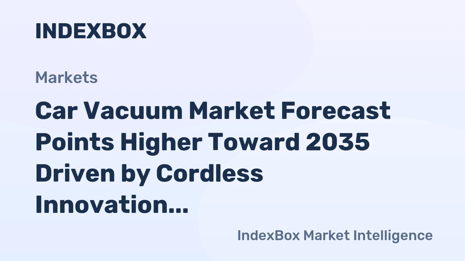 Car Vacuum Market Forecast Points Higher Toward 2035 Driven by Cordless Innovation and Rising Vehicle Ownership
