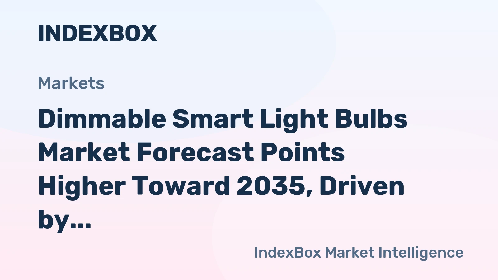 Dimmable Smart Light Bulbs Market Forecast Points Higher Toward 2035, Driven by Smart Home Ecosystem Expansion