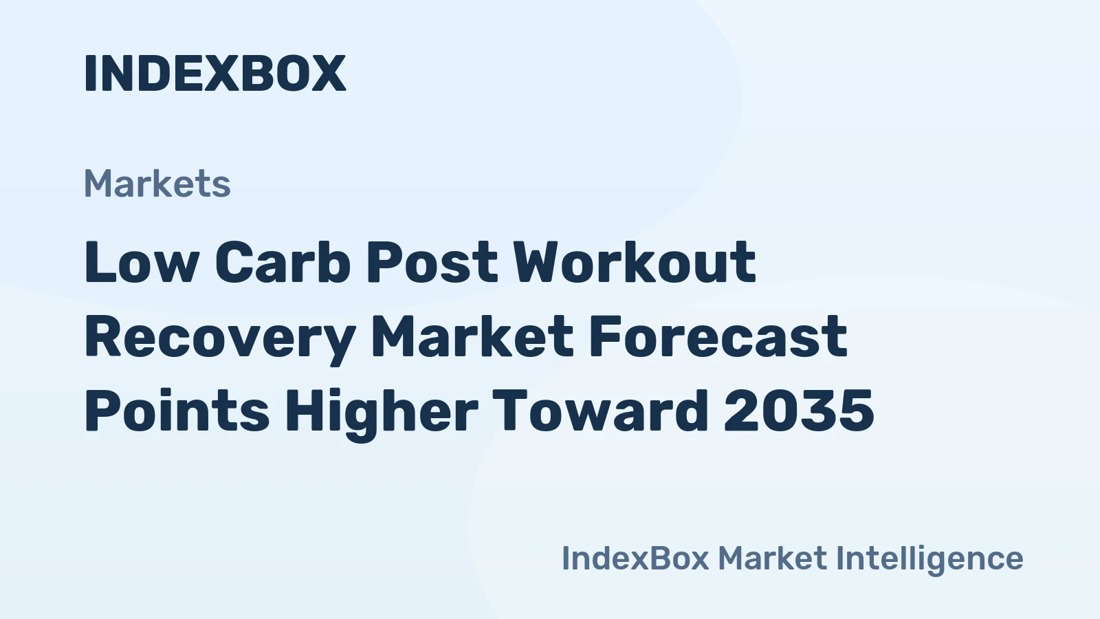 Low Carb Post Workout Recovery Market Forecast Points Higher Toward 2035, Driven by Metabolic Health and Fitness Convergence
