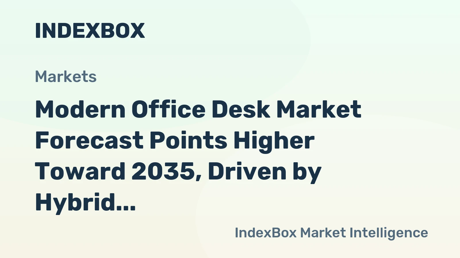 Modern Office Desk Market Forecast Points Higher Toward 2035, Driven by Hybrid Work Evolution