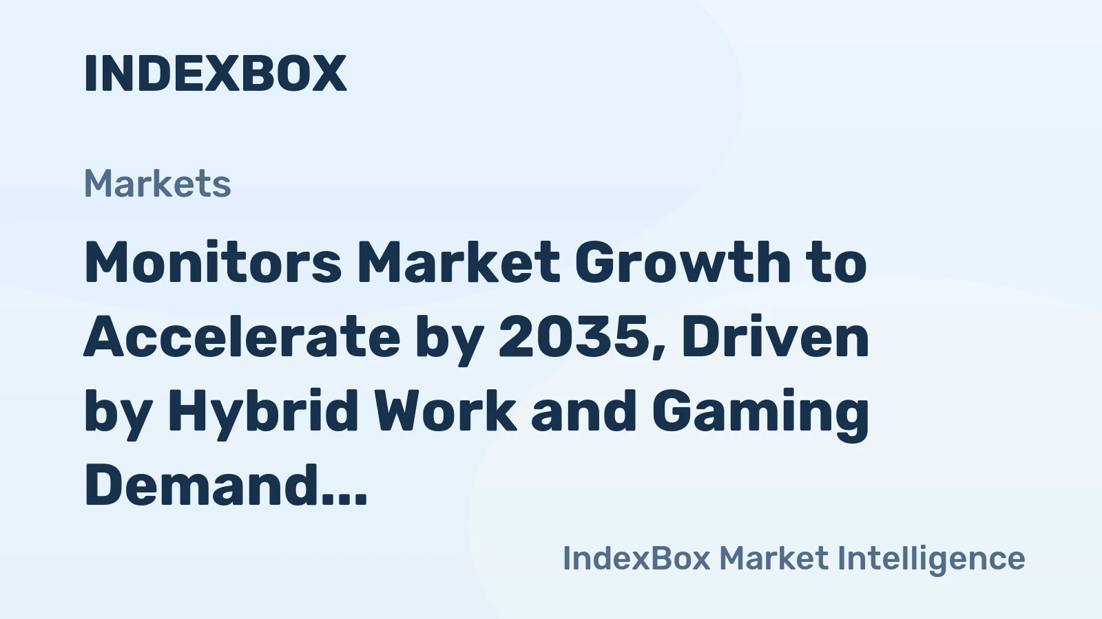 Monitors Market Growth to Accelerate by 2035, Driven by Hybrid Work and Gaming Demand