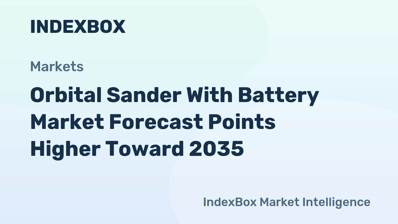 Orbital Sander With Battery Market Forecast Points Higher Toward 2035, Driven by Battery Ecosystem Lock-in and E-Commerce Expansion