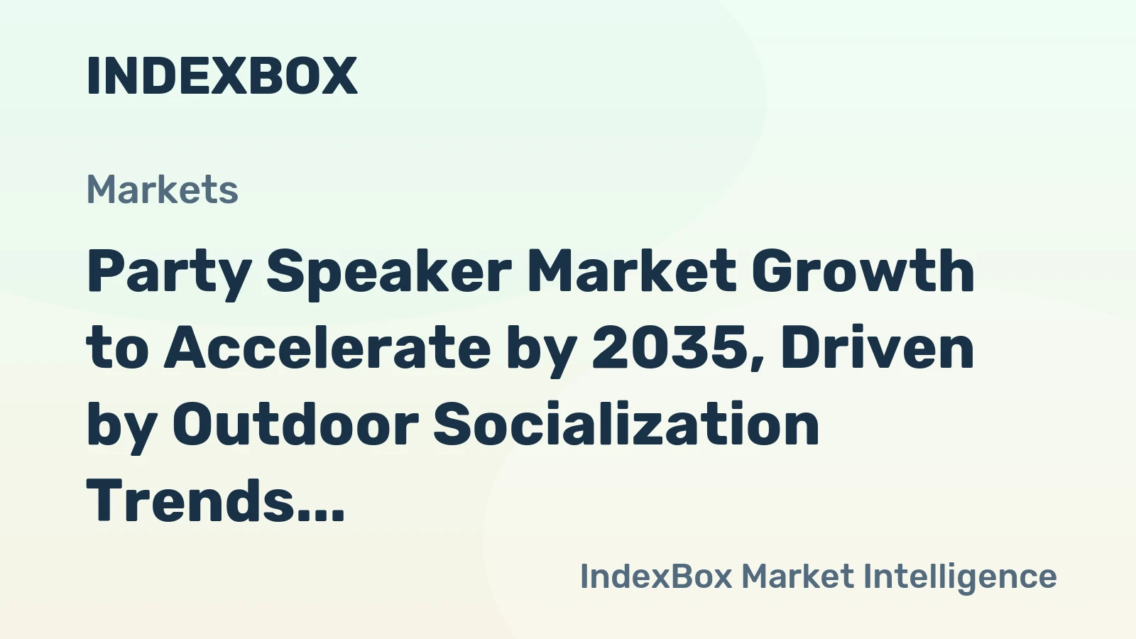Party Speaker Market Growth to Accelerate by 2035, Driven by Outdoor Socialization Trends and Premiumization