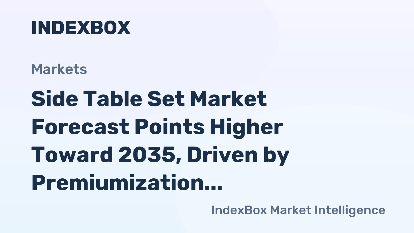 Side Table Set Market Forecast Points Higher Toward 2035, Driven by Premiumization and Urban Living Trends