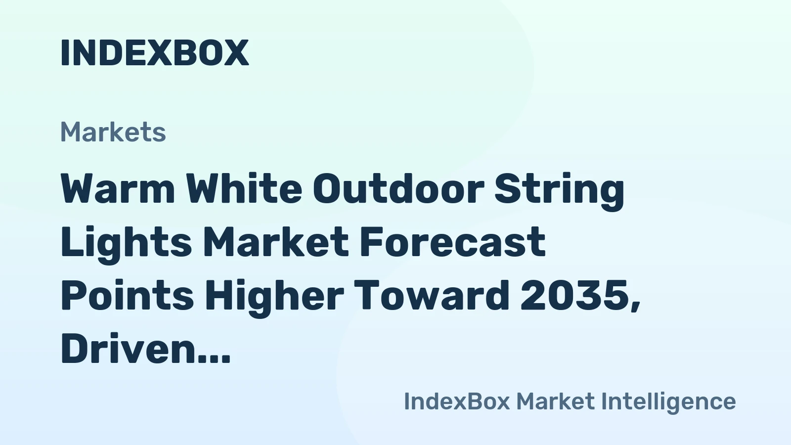 Warm White Outdoor String Lights Market Forecast Points Higher Toward 2035, Driven by Smart Home Integration