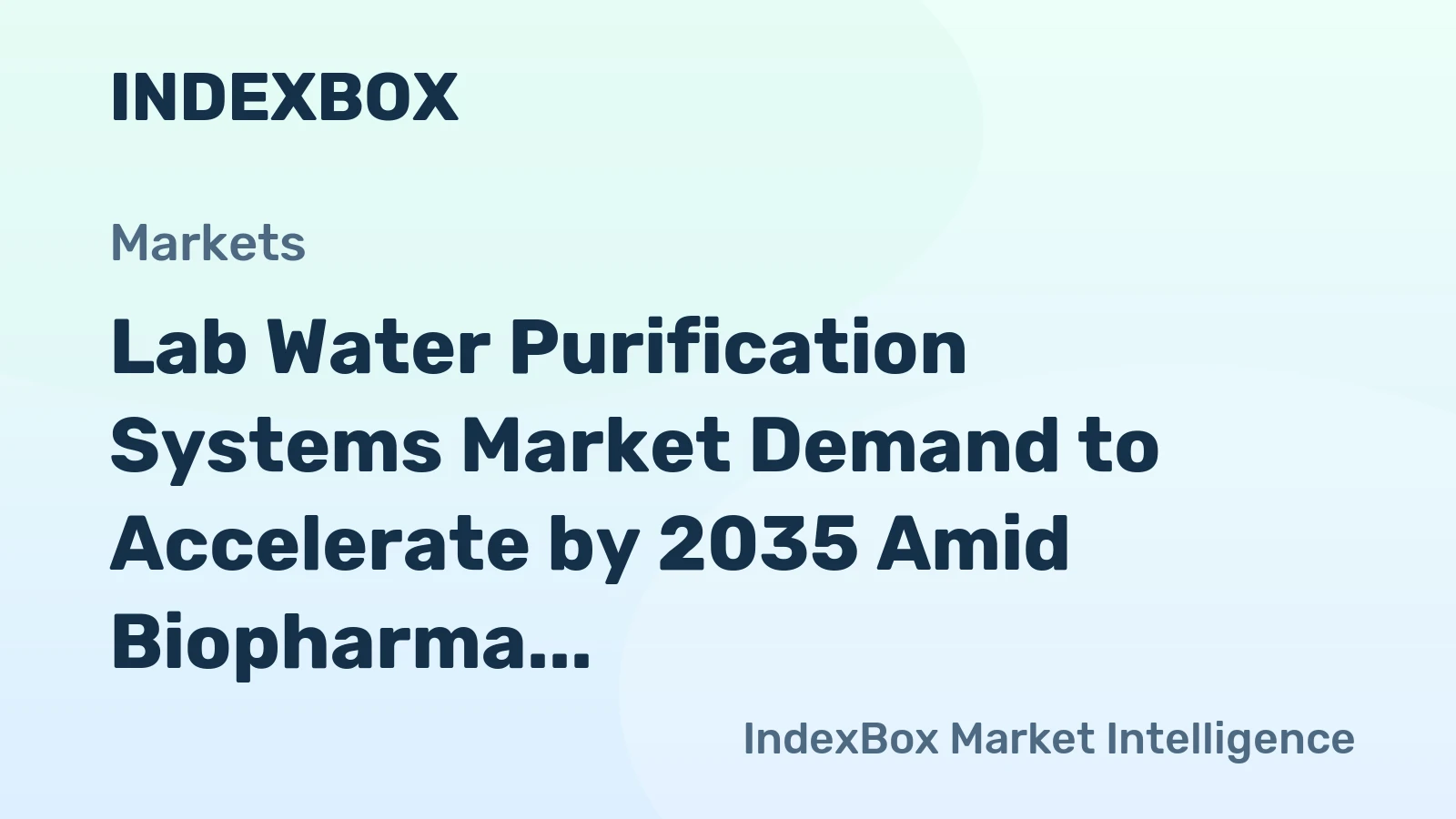 Lab Water Purification Systems Market Demand to Accelerate by 2035 Amid Biopharma Expansion and Regulatory Stringency