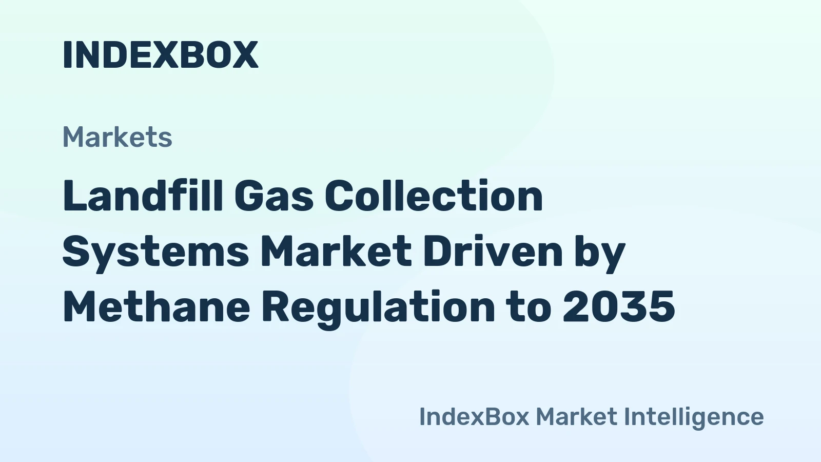 Landfill Gas Collection Systems Market Driven by Methane Regulation to 2035