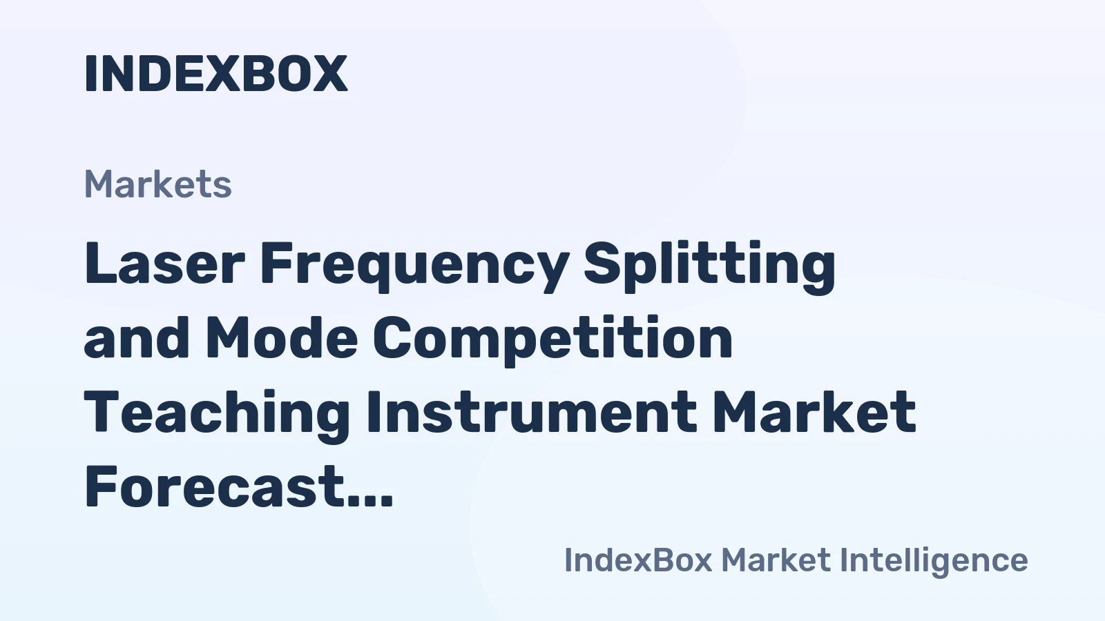 Laser Frequency Splitting and Mode Competition Teaching Instrument Market Forecast Points Higher Toward 2035 Amid STEM Education Expansion