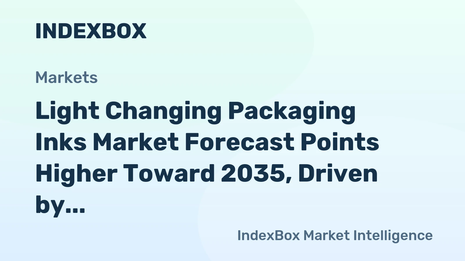 Light Changing Packaging Inks Market Forecast Points Higher Toward 2035, Driven by Brand Security Demands