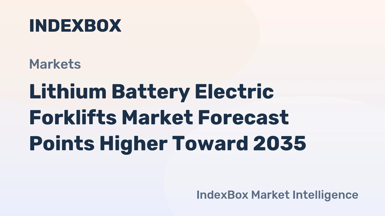 Lithium Battery Electric Forklifts Market Forecast Points Higher Toward 2035, Driven by Total Cost-of-Ownedge Gains and Fast-Charging Adoption