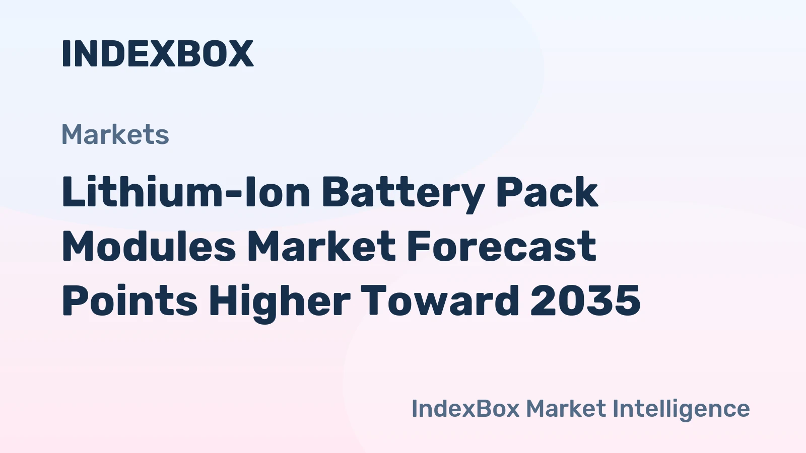 Lithium-Ion Battery Pack Modules Market Forecast Points Higher Toward 2035, Driven by Grid-Scale Storage Expansion