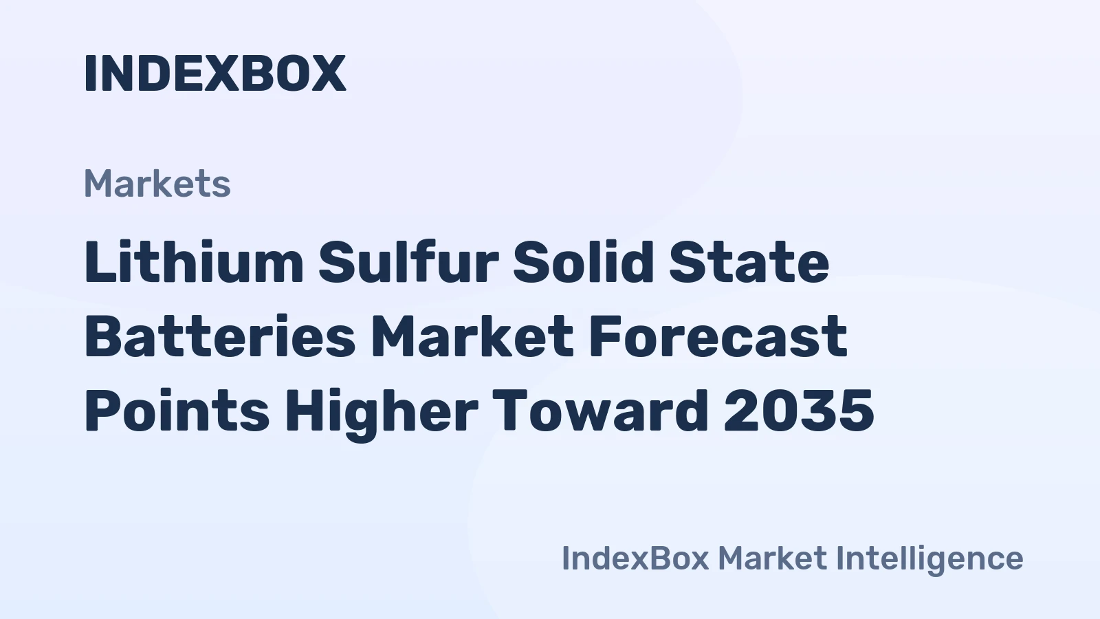Lithium Sulfur Solid State Batteries Market Forecast Points Higher Toward 2035, Driven by Electric Aviation and Long-Duration Storage Demand