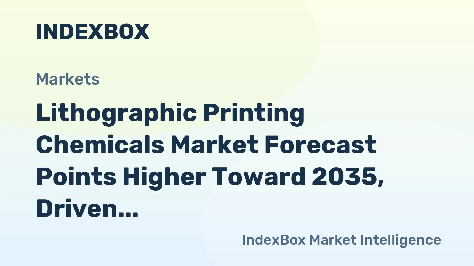 Lithographic Printing Chemicals Market Forecast Points Higher Toward 2035, Driven by Packaging Sector Demand
