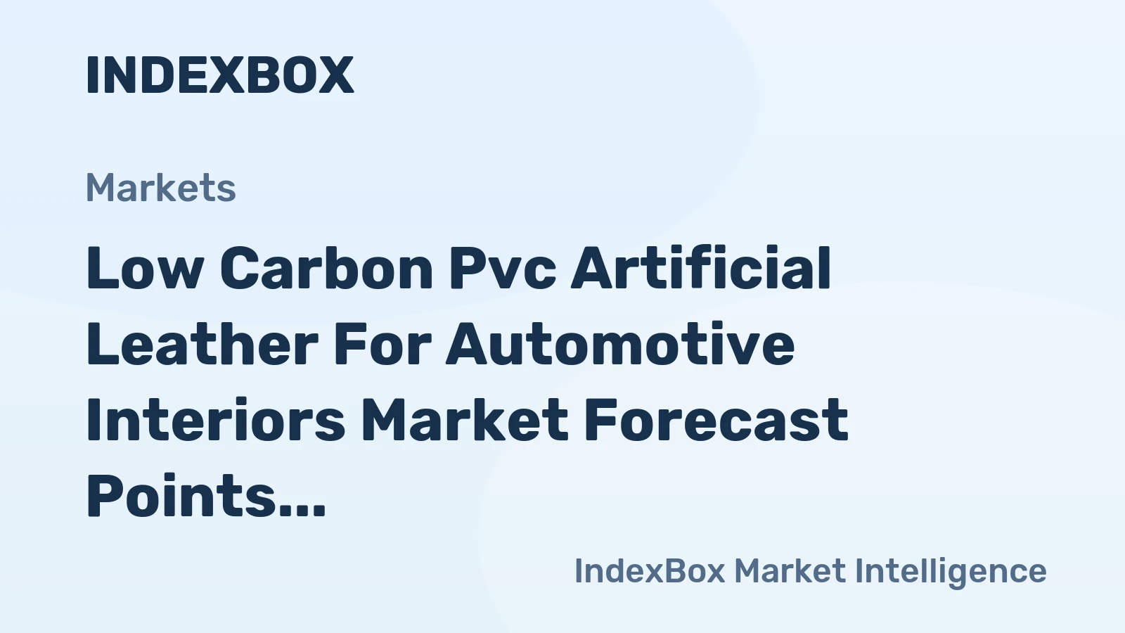 Low Carbon Pvc Artificial Leather for Automotive Interiors Market Forecast Points Higher Toward 2035 Driven by OEM Sustainability Mandates