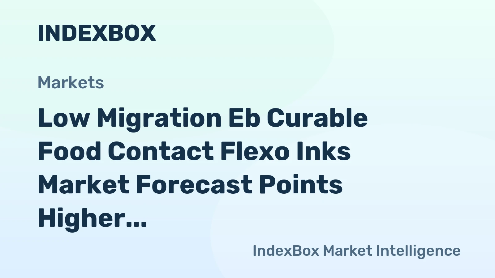 Low Migration Eb Curable Food Contact Flexo Inks Market Forecast Points Higher Toward 2035, Driven by Global Food Safety Compliance