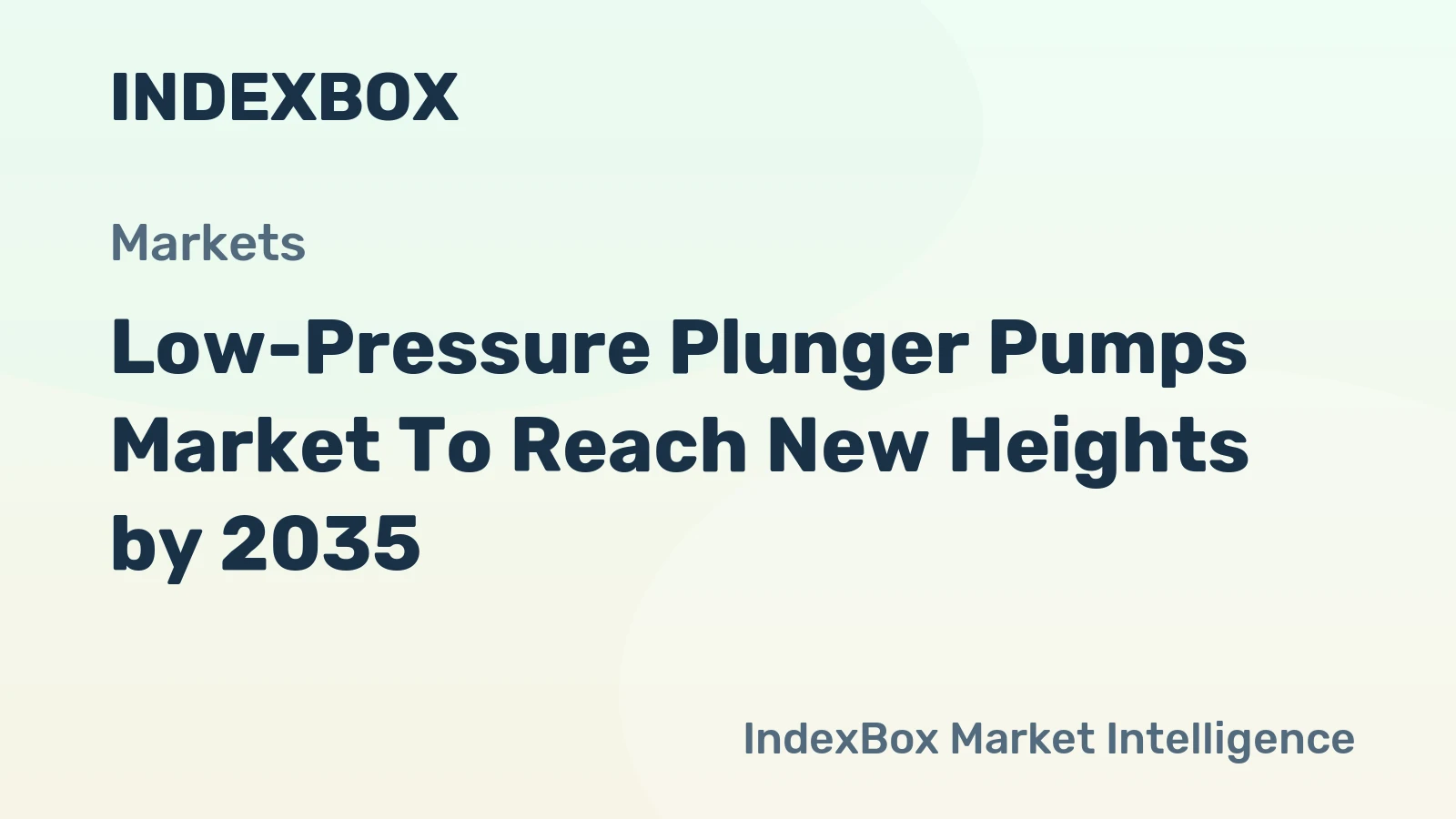 Low-Pressure Plunger Pumps Market to Reach New Heights by 2035, Driven by Water Treatment and Industrial Automation