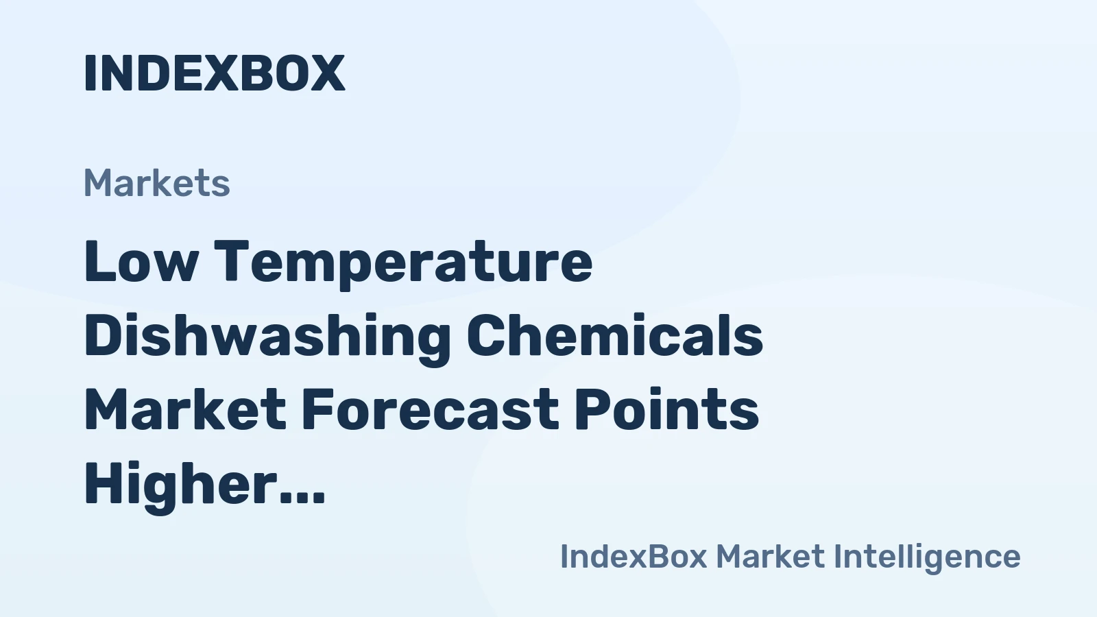 Low Temperature Dishwashing Chemicals Market Forecast Points Higher Toward 2035, Driven by Energy Efficiency Mandates