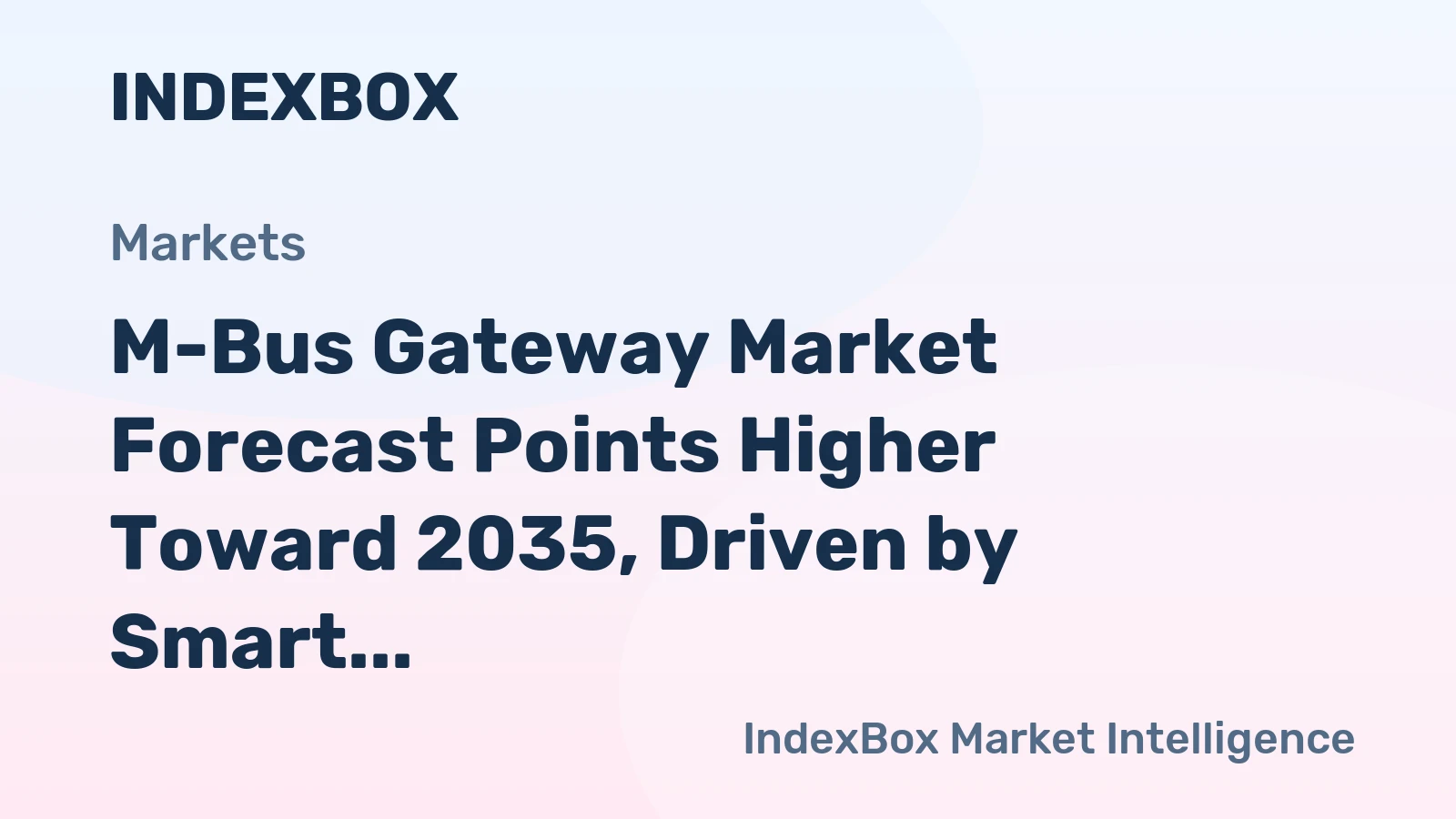 M-Bus Gateway Market Forecast Points Higher Toward 2035, Driven by Smart Metering Mandates