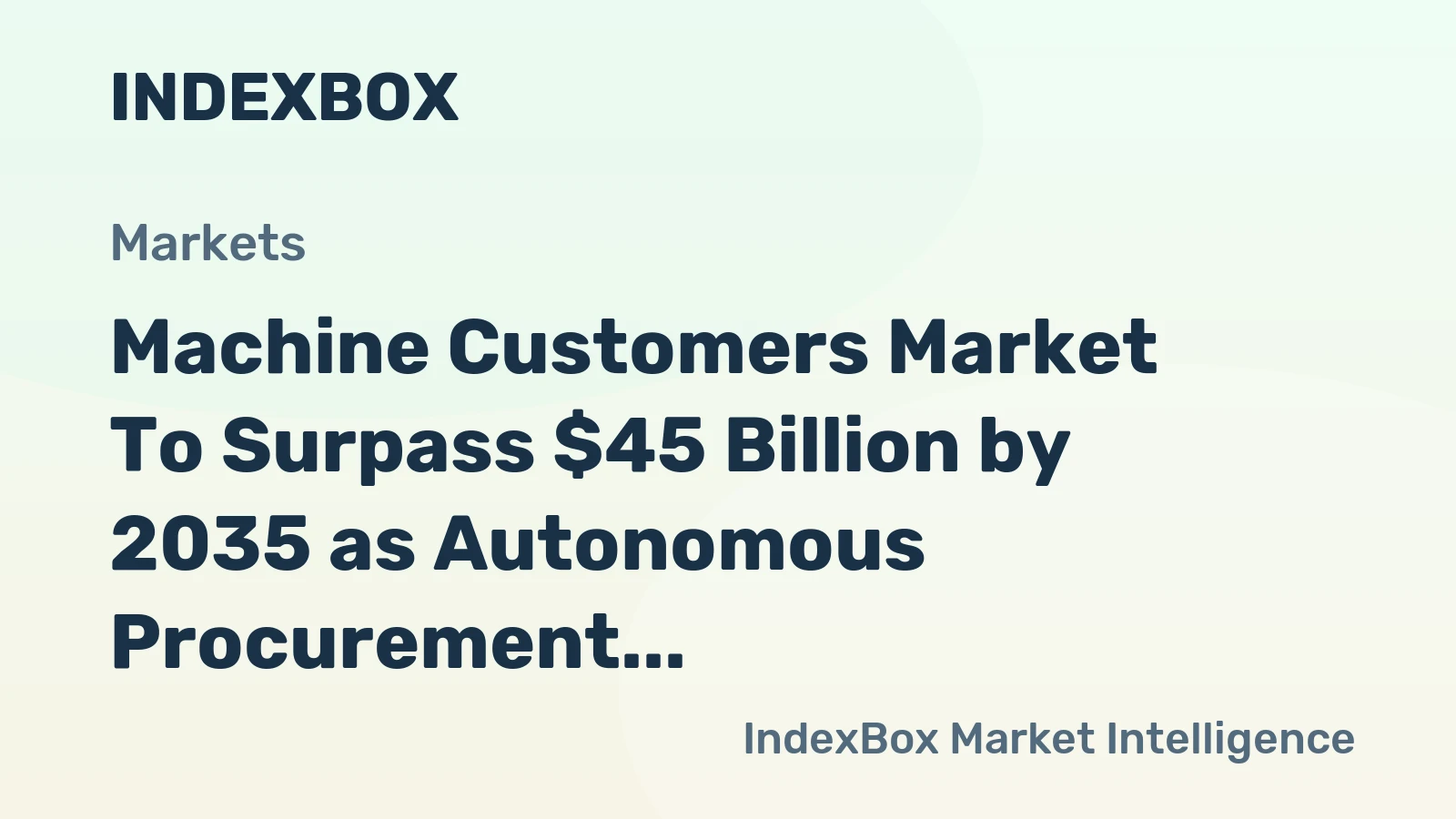 Machine Customers Market to Surpass $45 Billion by 2035 as Autonomous Procurement Accelerates Across Industries